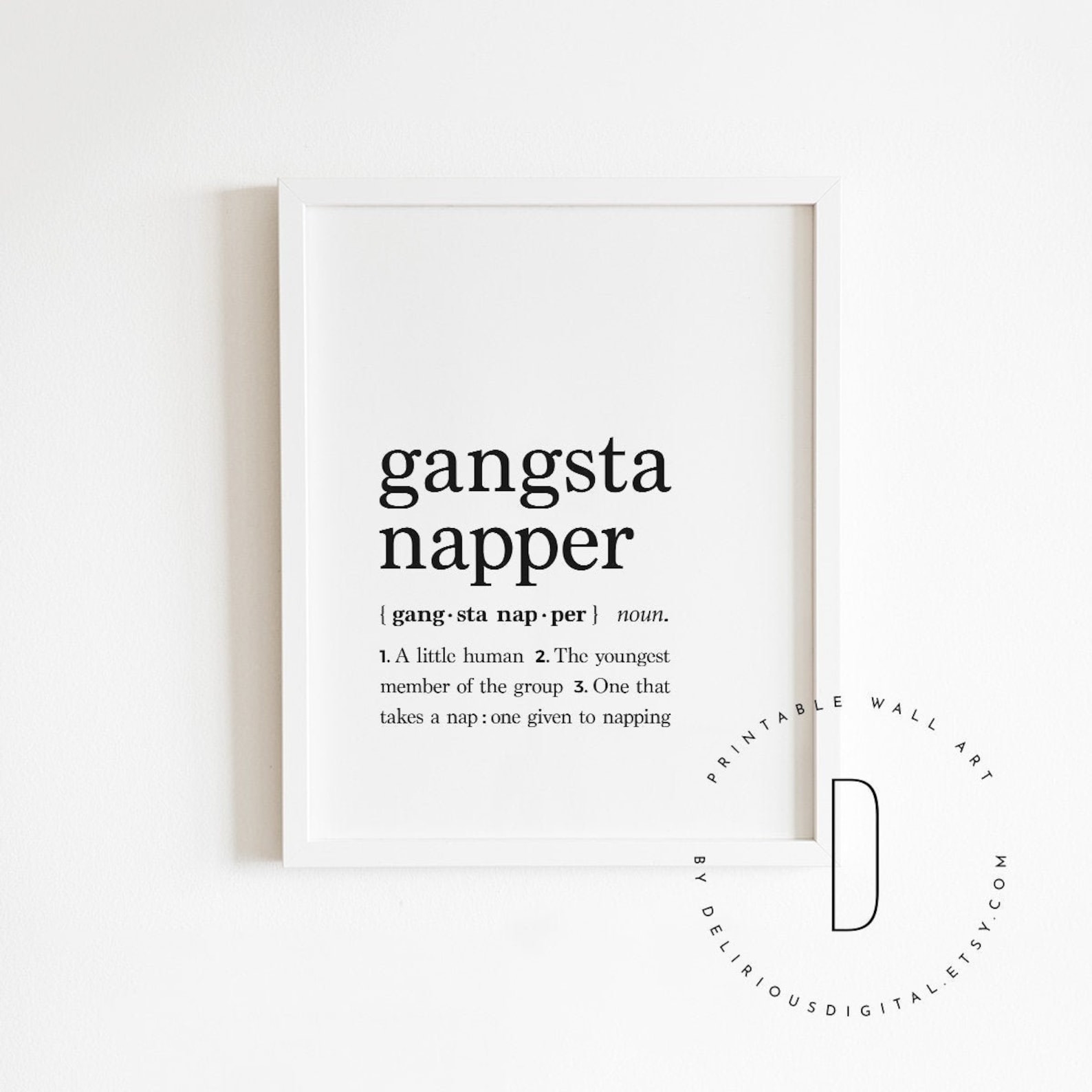 Gangsta Napper Rap Nursery Decor Rap Poster Rap Art Print - Etsy