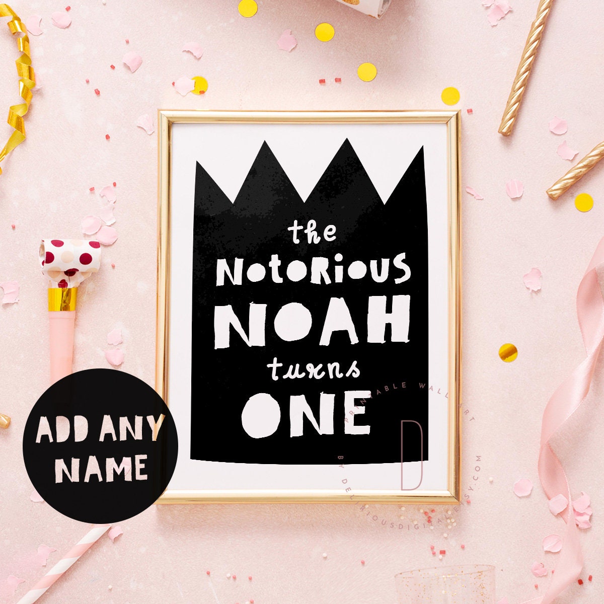 Custom Notorious ONE birthday decor Big one birthday 90s hip | Etsy