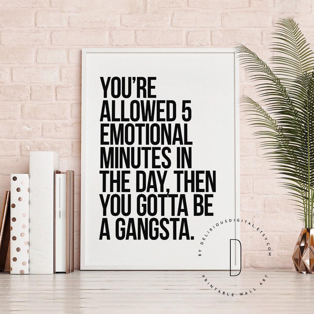 Rap Poster, Rap Art, Rap Quotes Wall Art, Gangster Rap Sign, Gangsta ...
