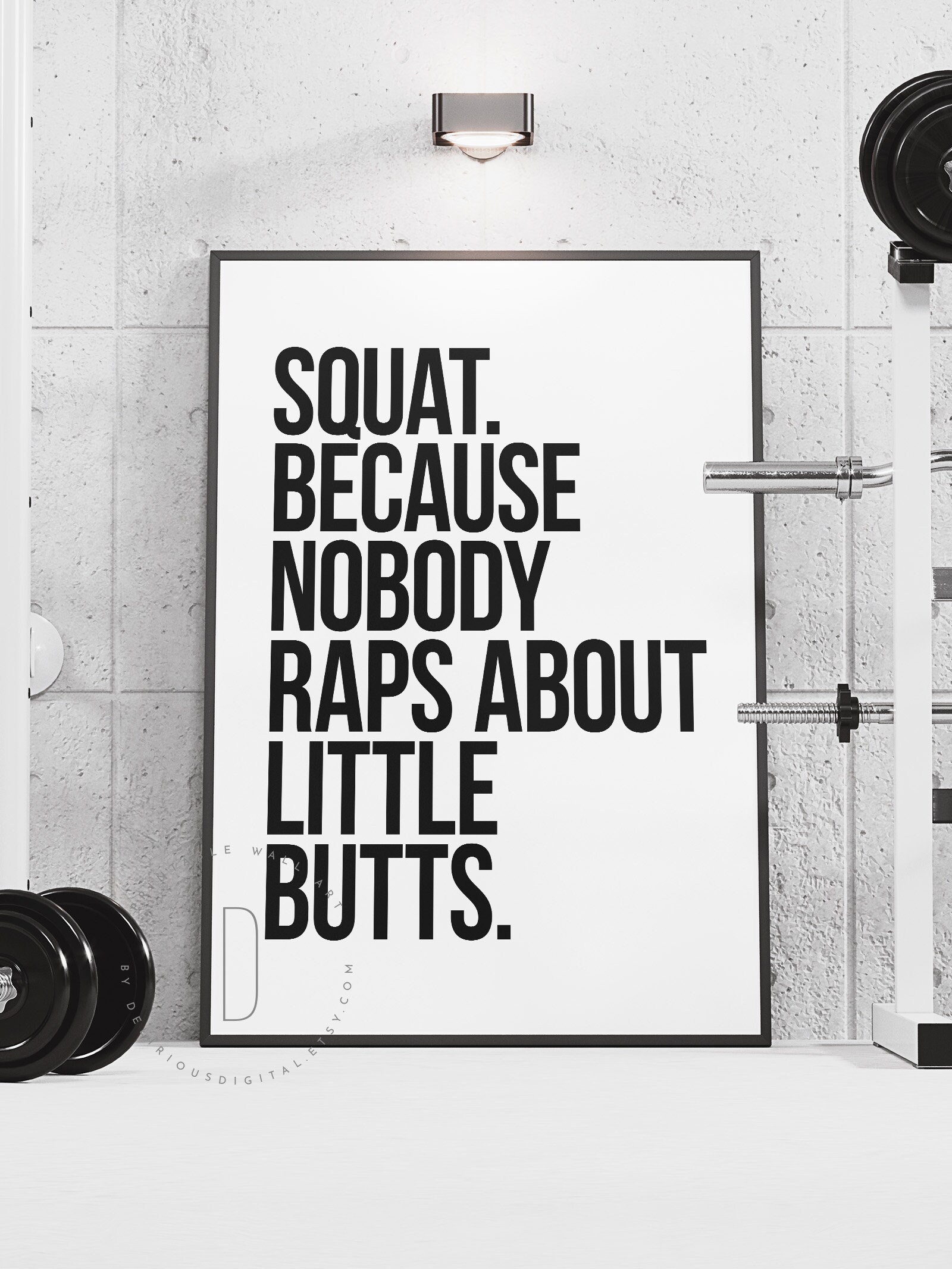 Hip Hop Wall Art for Gym Home Gym Decor Bundle No Diggity | Etsy