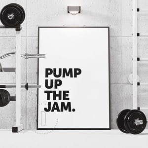 Home Gym Signs, Workout Room Decor, 90s Rap Music Theme Wall Art ...