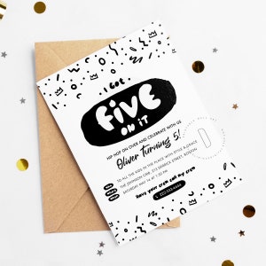 Editable 5th Birthday Invitation, I Got 5 on It, Fifth Birthday Party ...