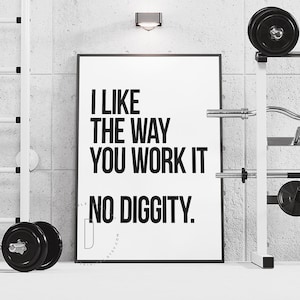 Home Gym Signs, Workout Room Decor, 90s Rap Music Theme Wall Art ...