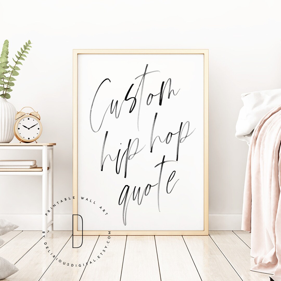 Rap Lyrics Wall Art, Custom Rap Poster, Rap Gift, Hip Hop Gift, Rap Art ...
