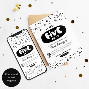 Editable 5th Birthday Invitation, I Got 5 on It, Fifth Birthday Party ...
