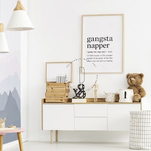 Gangsta Napper, Rap Nursery Decor, Rap Poster, Rap Art Print, Hip Hop ...
