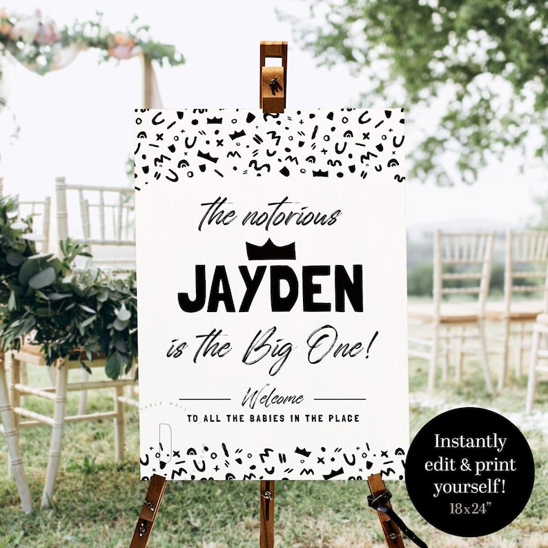 Editable Notorious One Welcome Sign Template the Big One - Etsy