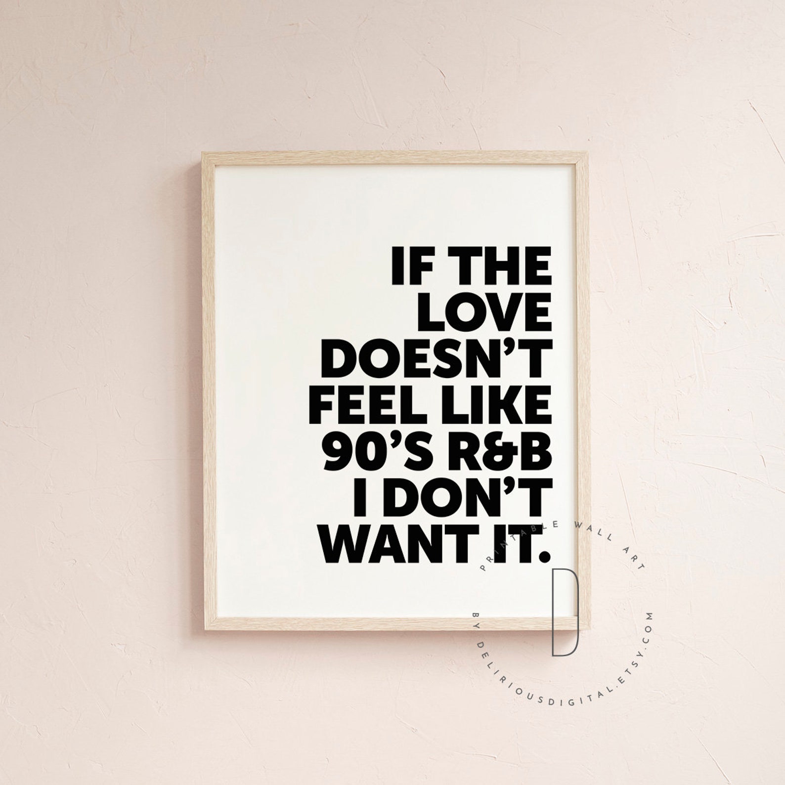 90s Rnb Art Rnb Wall Art Rnb Poster 90s Wall Art If Love | Etsy