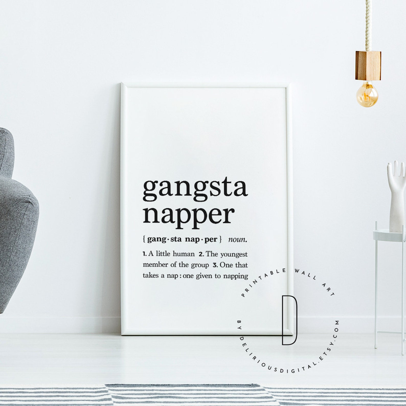 Gangsta Napper Rap Nursery Decor Rap Poster Rap Art Print - Etsy