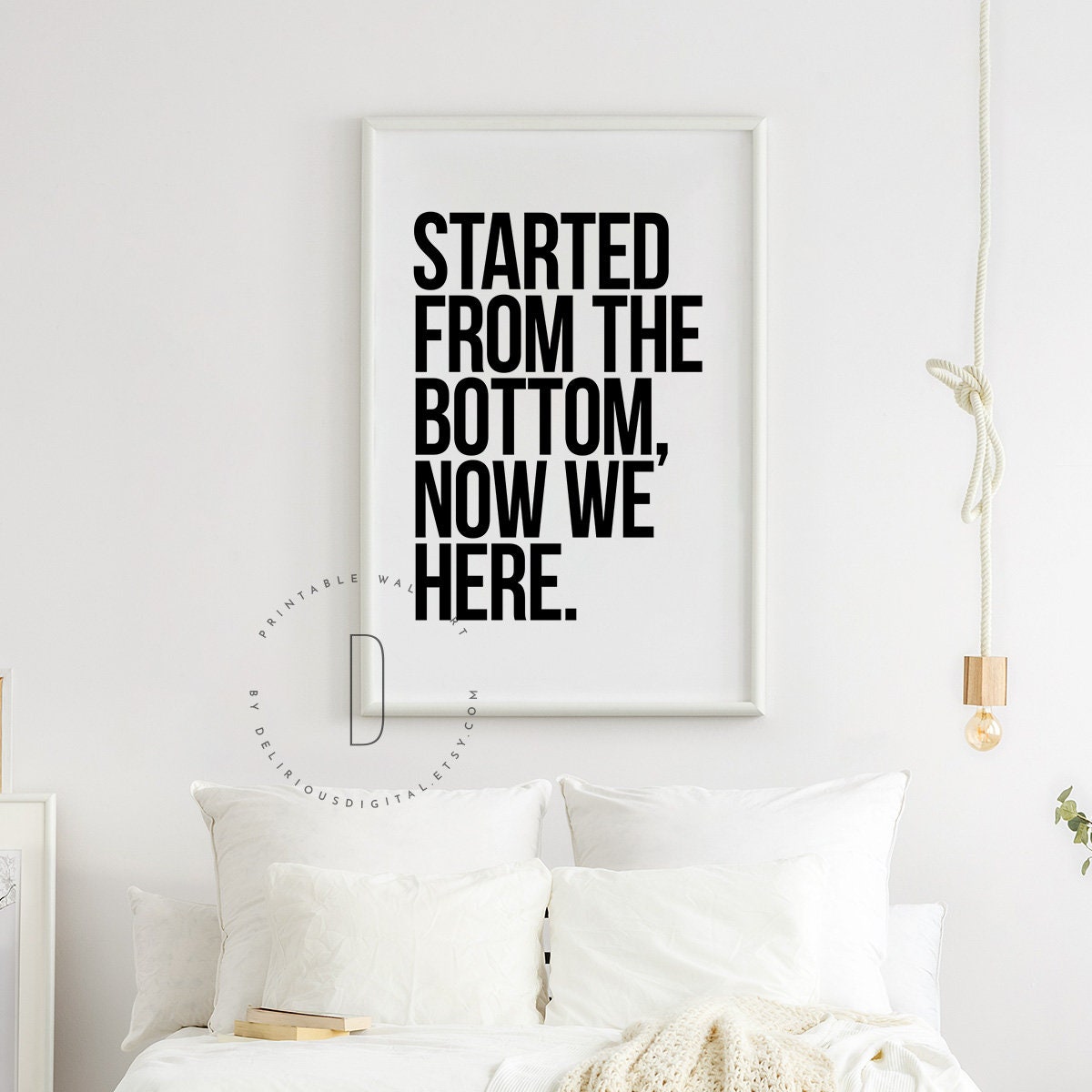 Started From the Bottom Rap Lyrics Wall Art Rap Poster Hip - Etsy