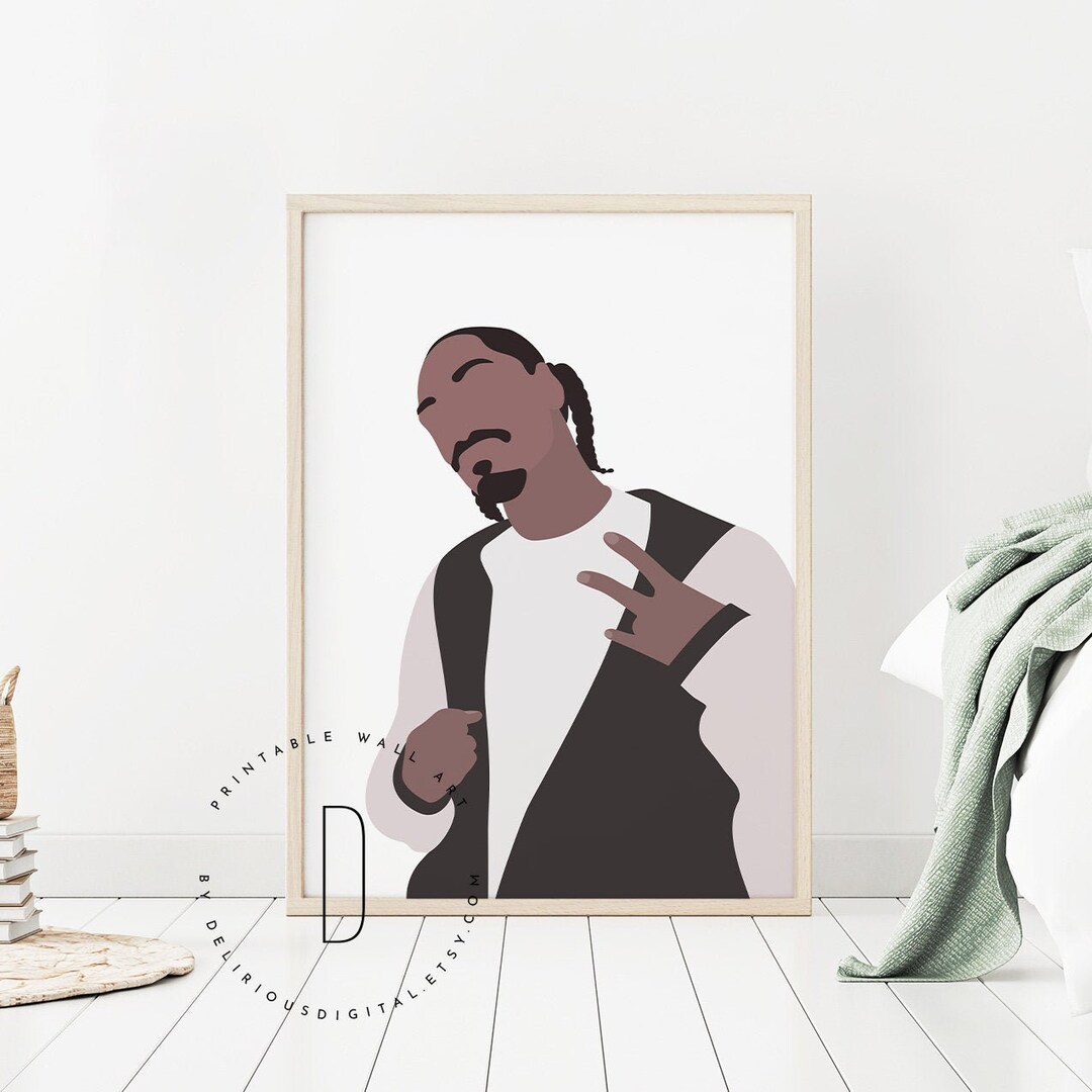 Rapper Poster, Hip Hop Artist Digital Print, Portrait Wall Art, Old ...