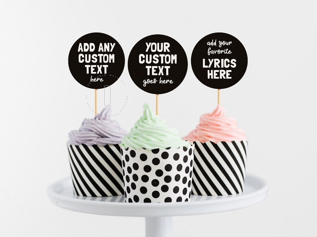 The Notorious Hip Hop Cupcake Toppers, Editable Birthday Decoration ...