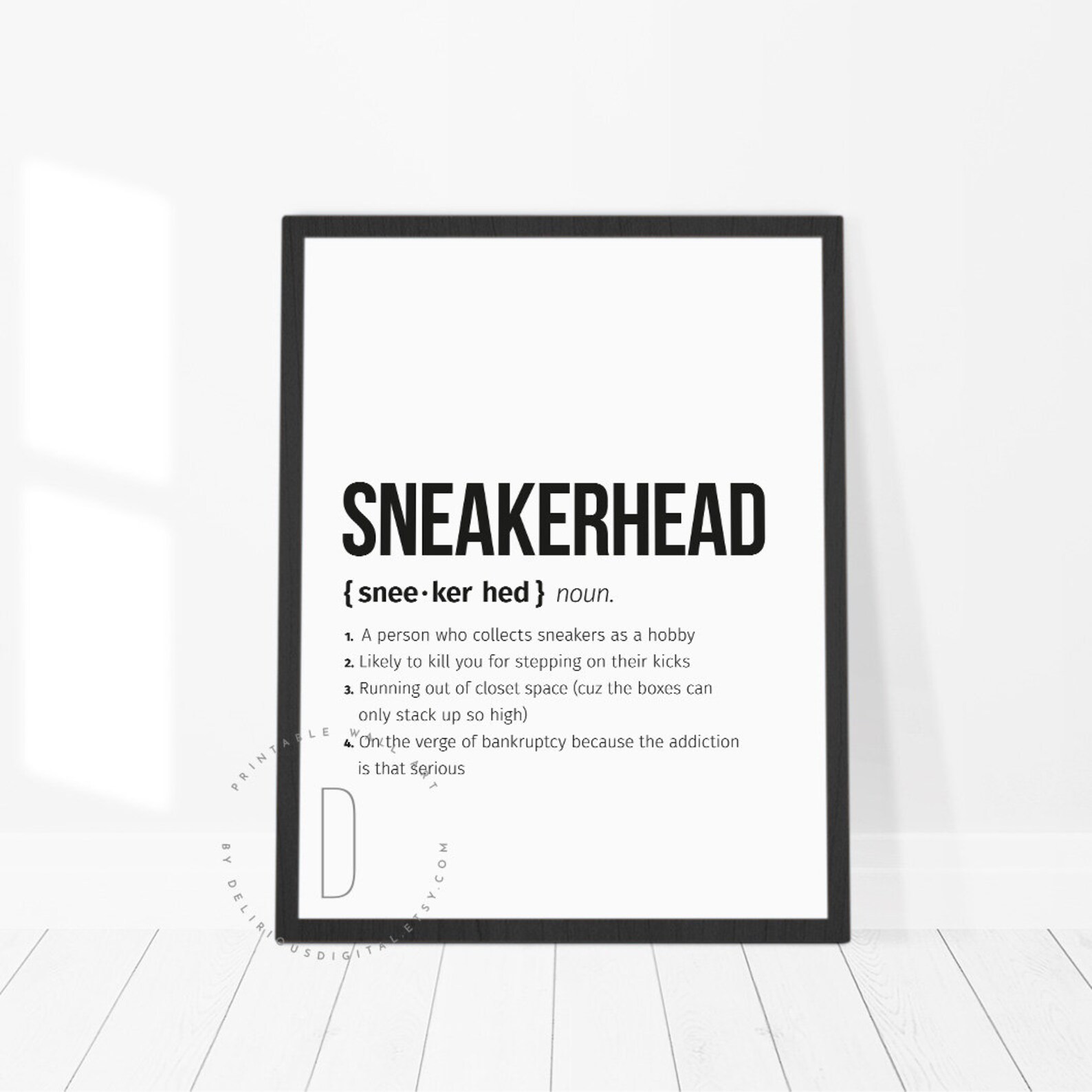 Sneaker Head Gifts, Sneakerhead Poster, Sneakerhead Office Decor ...