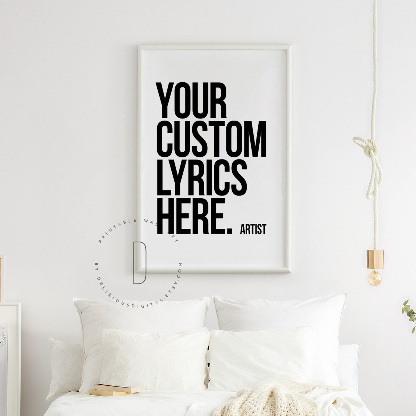 Custom Lyric Print Custom Lyric Poster Personalized Lyrics - Etsy