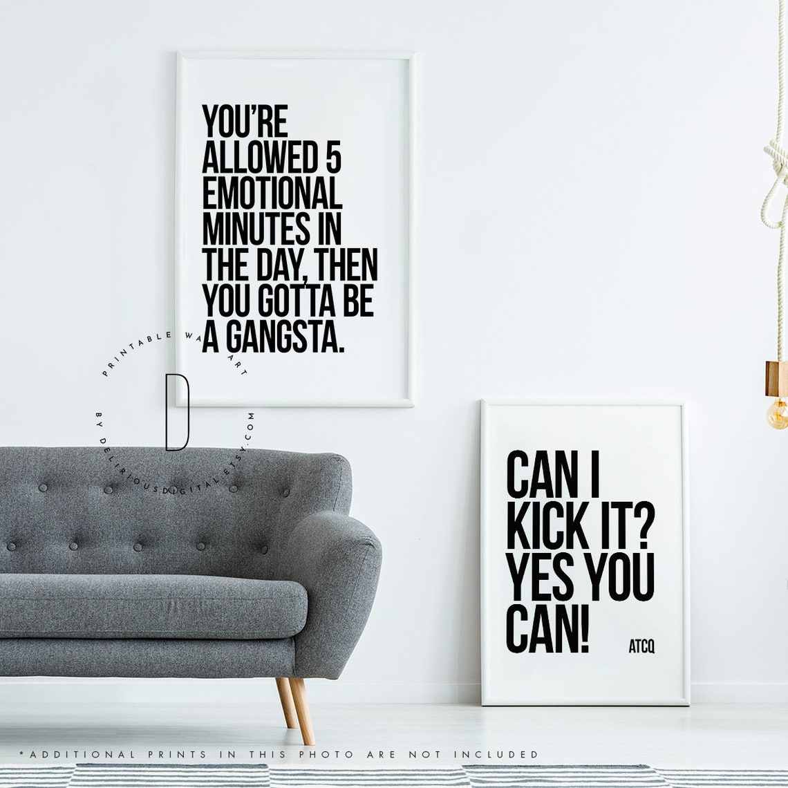 Rap Poster Rap Art Rap Quotes Wall Art Gangster Rap Sign | Etsy