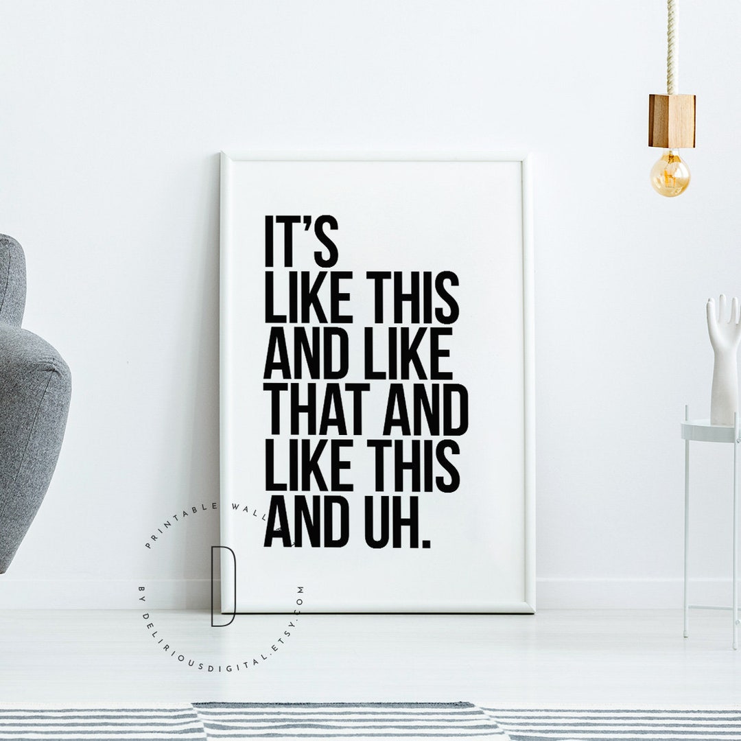 Its Like This and Like That Rap Lyrics Wall Art Rap Quotes - Etsy