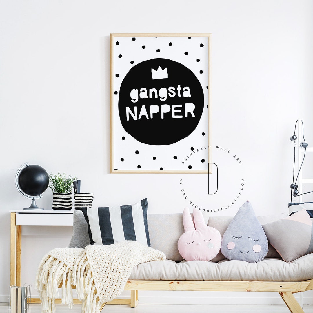 Gangsta Napper, Nursery Decor, Rap Poster, Rap Art Print, Hip Hop Baby ...