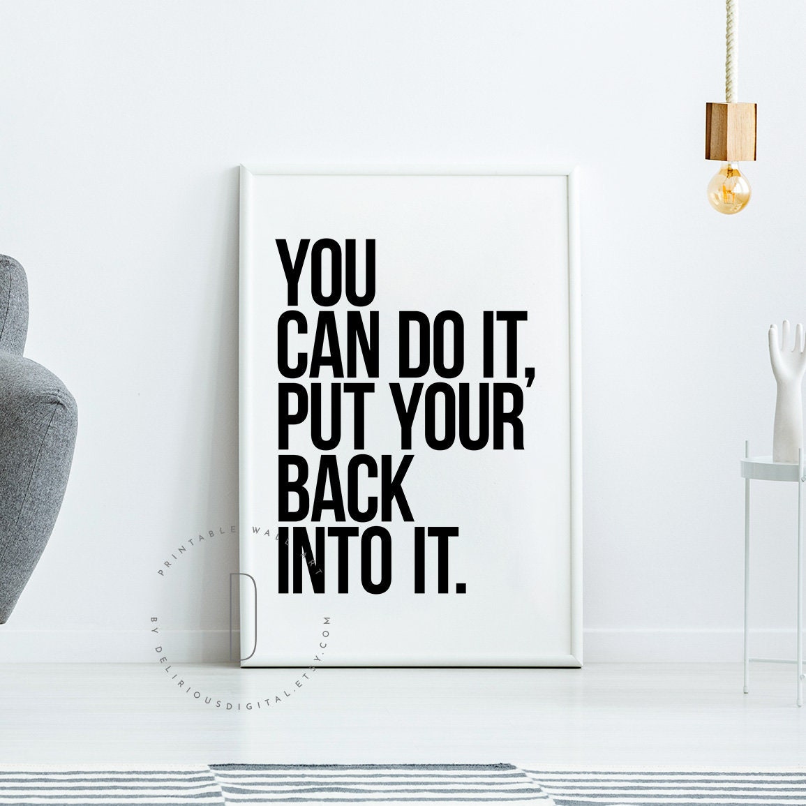 You can do it put your back into it Rap lyrics wall art Rap | Etsy