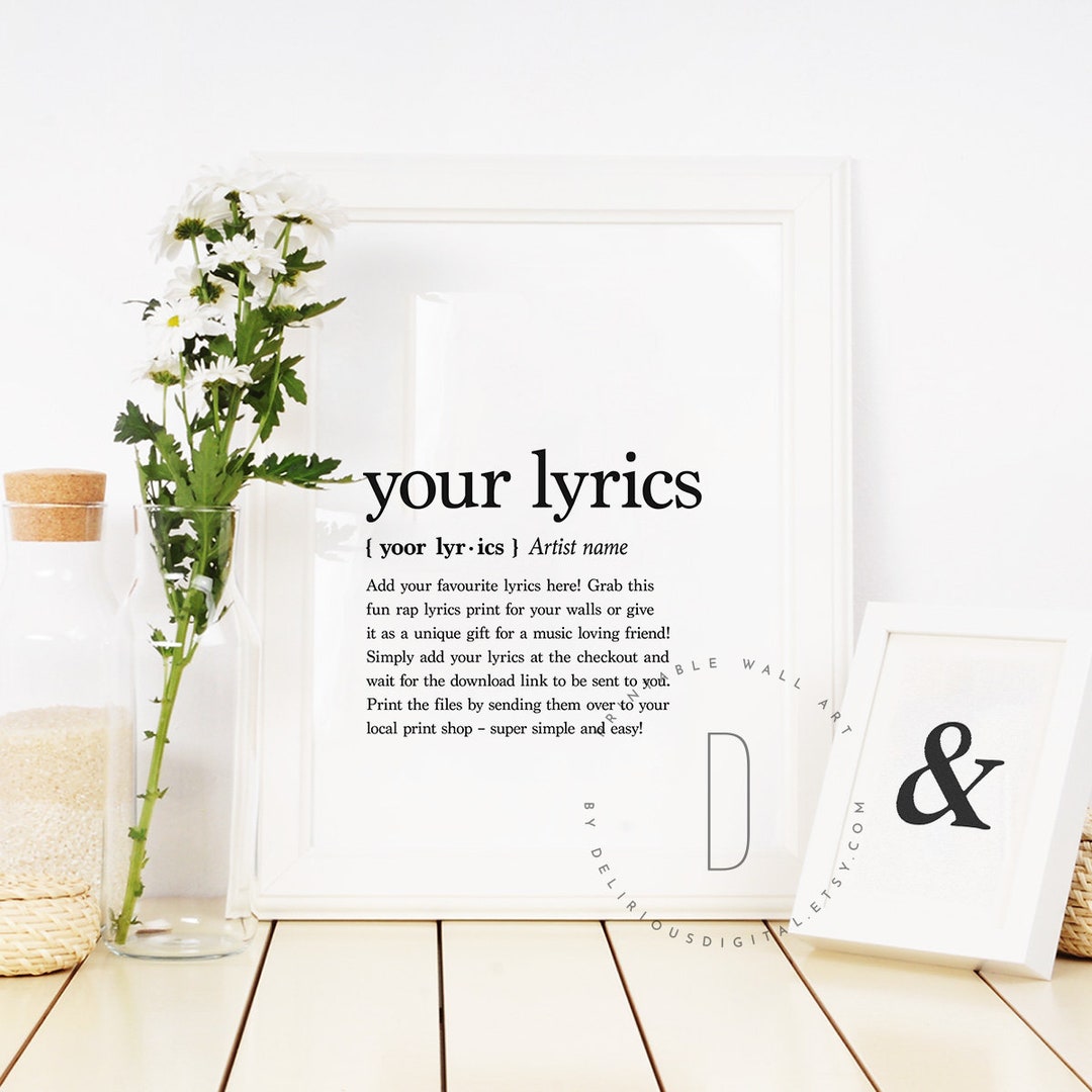 Rap Lyrics Wall Art Rap Poster Hip Hop Art Rap Quotes Wall - Etsy