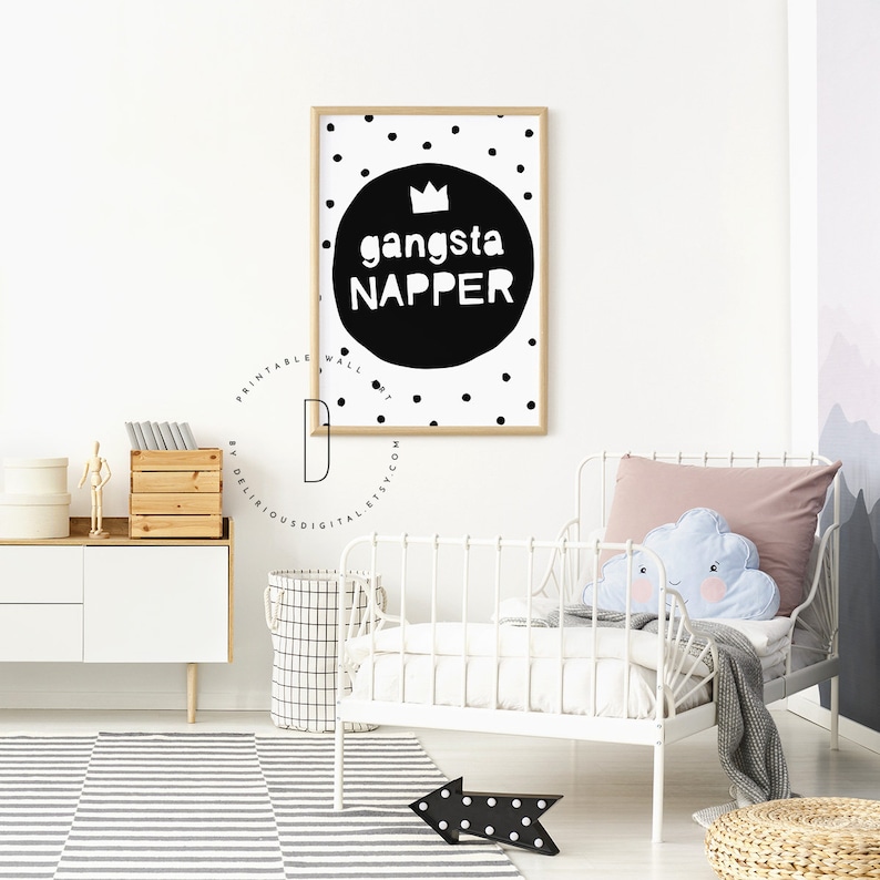Gangsta Napper Nursery Decor Rap Poster Rap Art Print Hip - Etsy