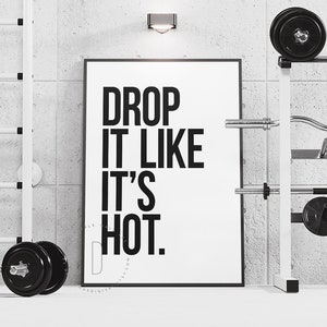 Home Gym Signs, Workout Room Decor, 90s Rap Music Theme Wall Art ...