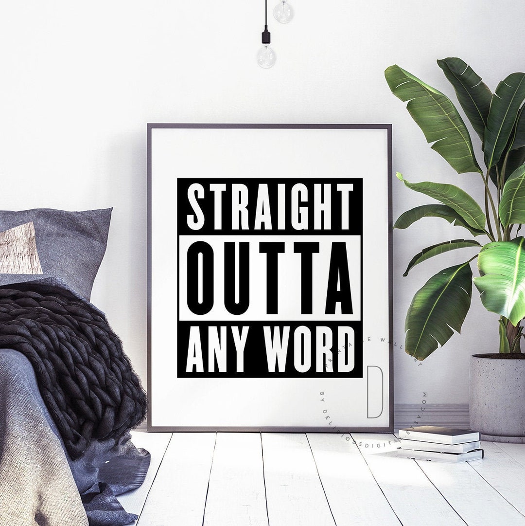 Straight Outta Custom Custom Lyrics Print Rap Gifts Hip Hop - Etsy