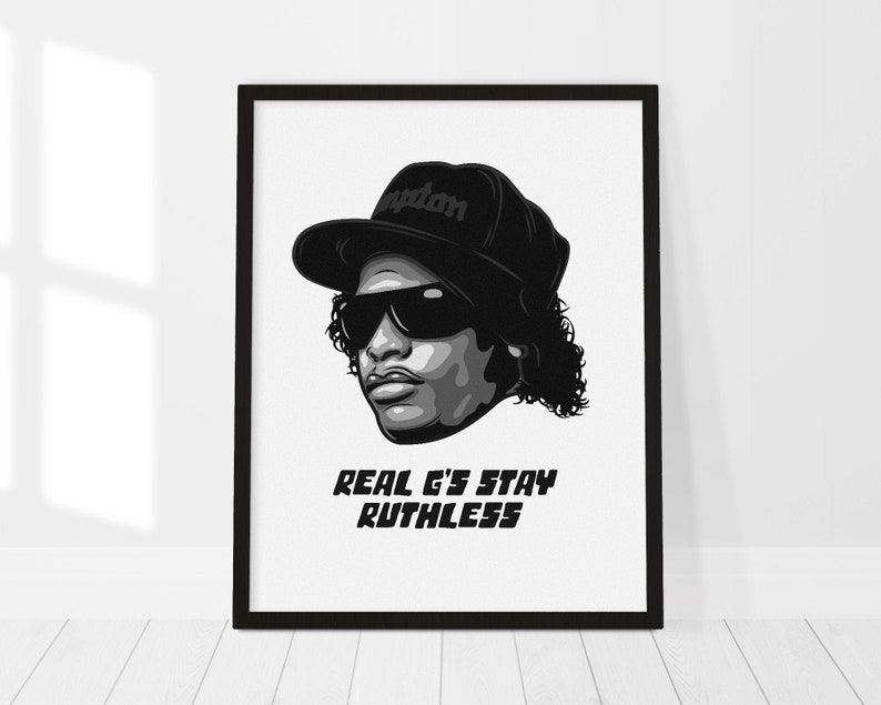 Rapper poster Rap poster Rap art print Hip hop poster Hip | Etsy