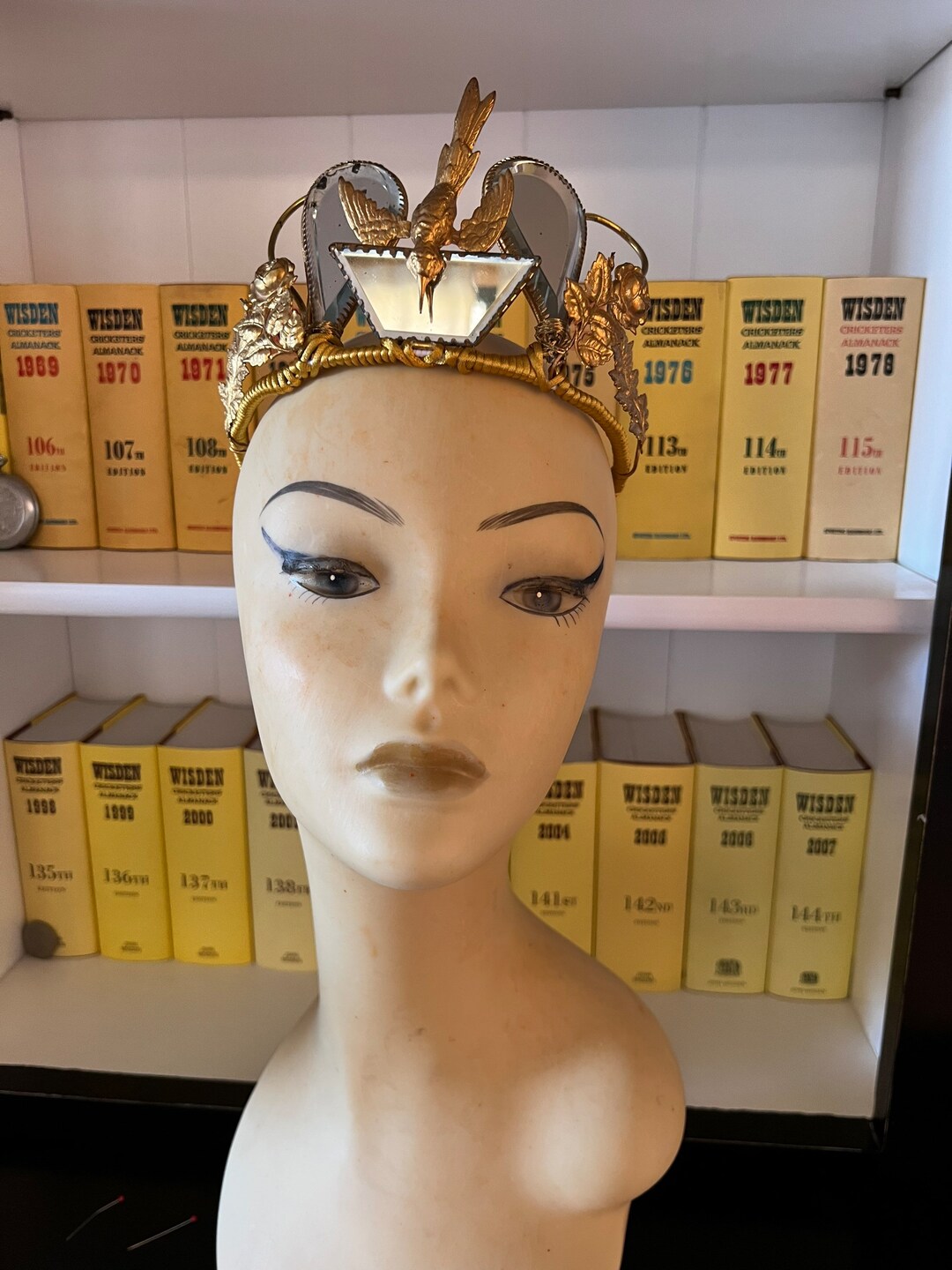 Antique Mirror and Gold Gilt Tiara - Etsy