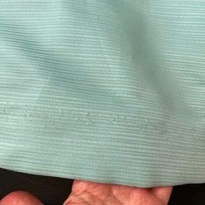 Exquisite 1960s Lisa Meril Aqua Blue Corded Silk and Beaded Empire ...