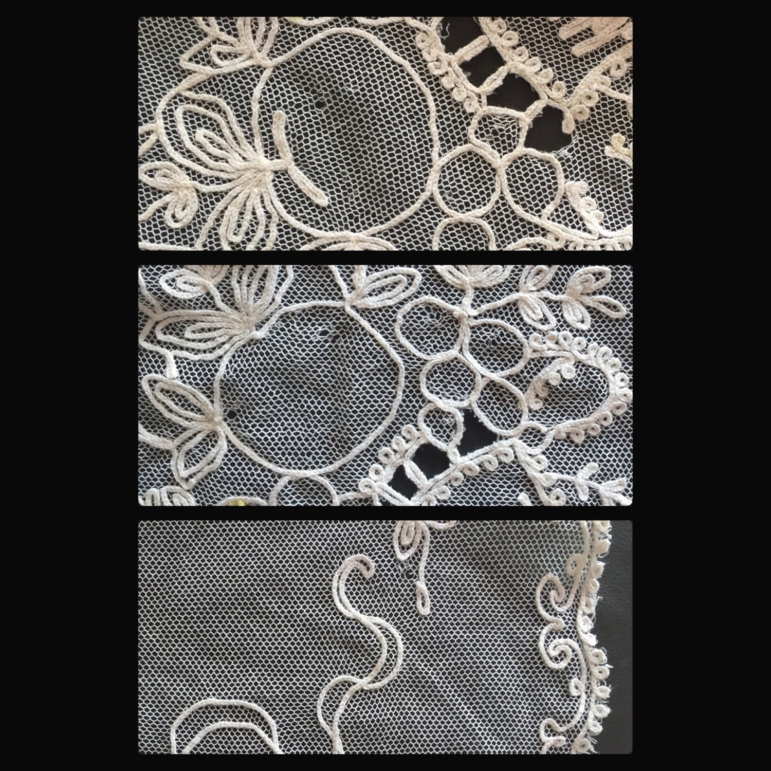 1920s Embroidered Cornelli Work Cotton Tulle Wedding - Etsy