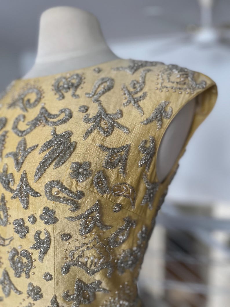 1960s Heavily Beaded Silk Top - Etsy Australia