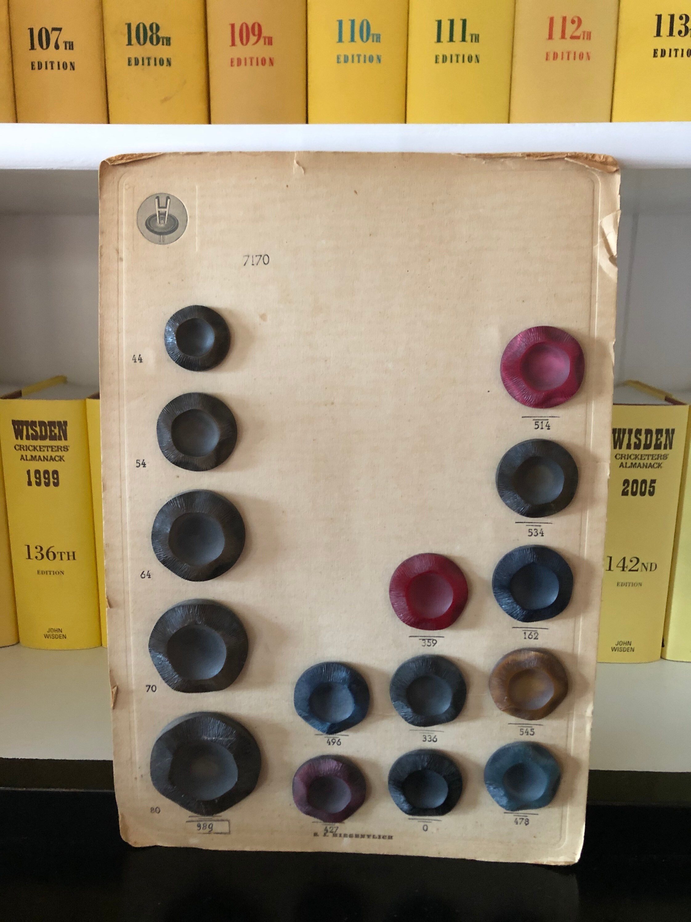 Original Rare Button Sample Card With 15 Large Buttons - Etsy