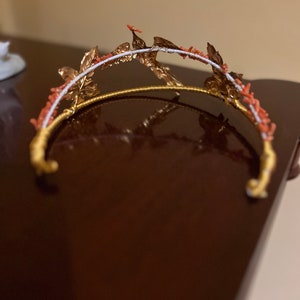 Handmade Antique Gilt Bird and Coral Tiara - Etsy