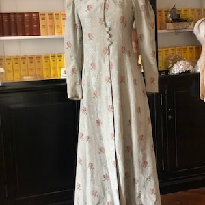 1800s Full Length Moire Taffeta Coat With Pleated Sleeves. Labelled Elliston & Cavell - Etsy