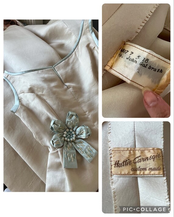 Duchess silk satin Hattie Carnegie custom 1960s gown - Gem