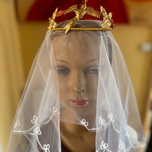 Handmade Antique Gilt Bird and Coral Tiara - Etsy