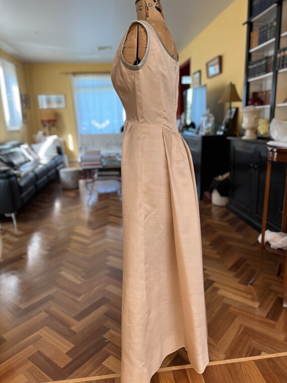 Duchess silk satin Hattie Carnegie custom 1960s gown - Gem