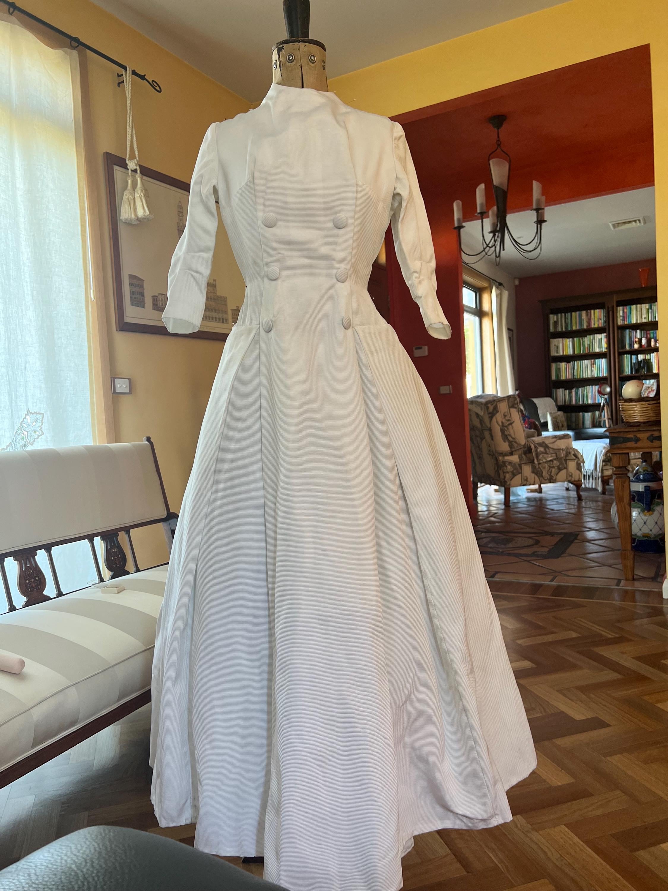 1950s Ottoman Silk Fit and Flare Bride Dress - Etsy