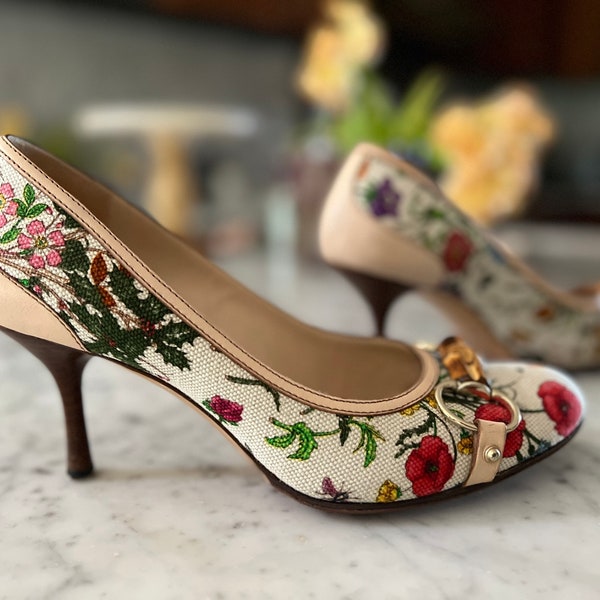 Floral Pumps - Etsy