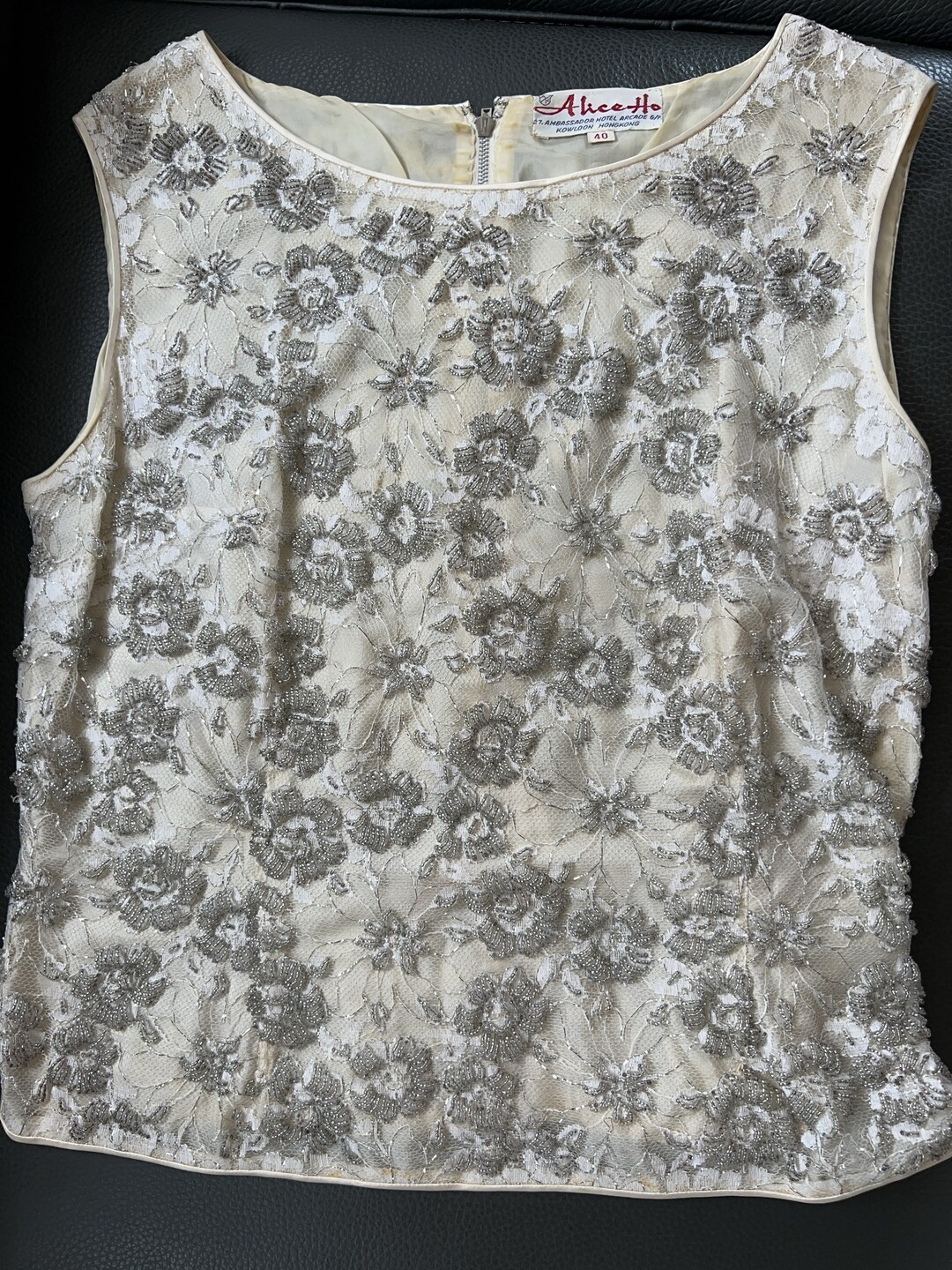 1960s Heavily Beaded Lace Top - Etsy