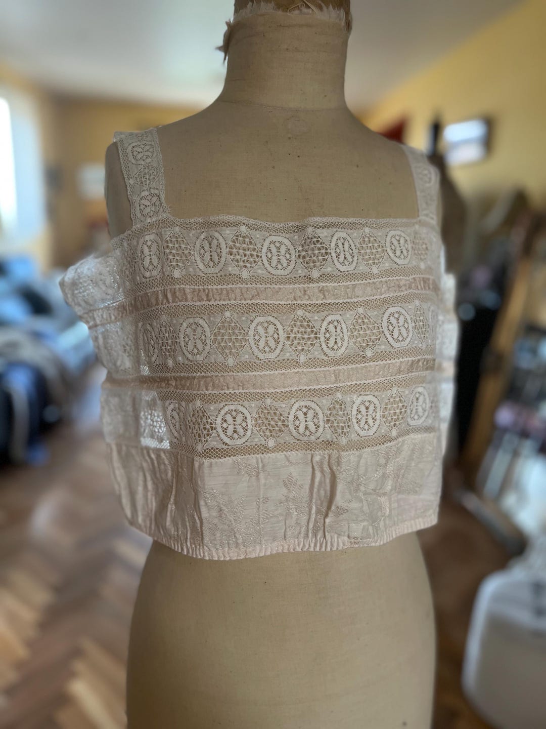 Silk Cotton and Lace Corset Cover - Etsy