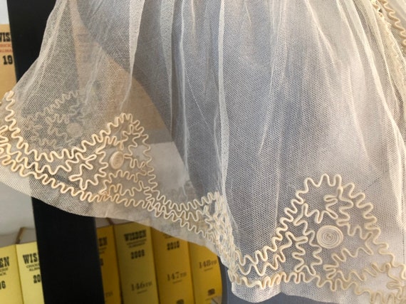 1930s cornelli work on tulle cape - Gem