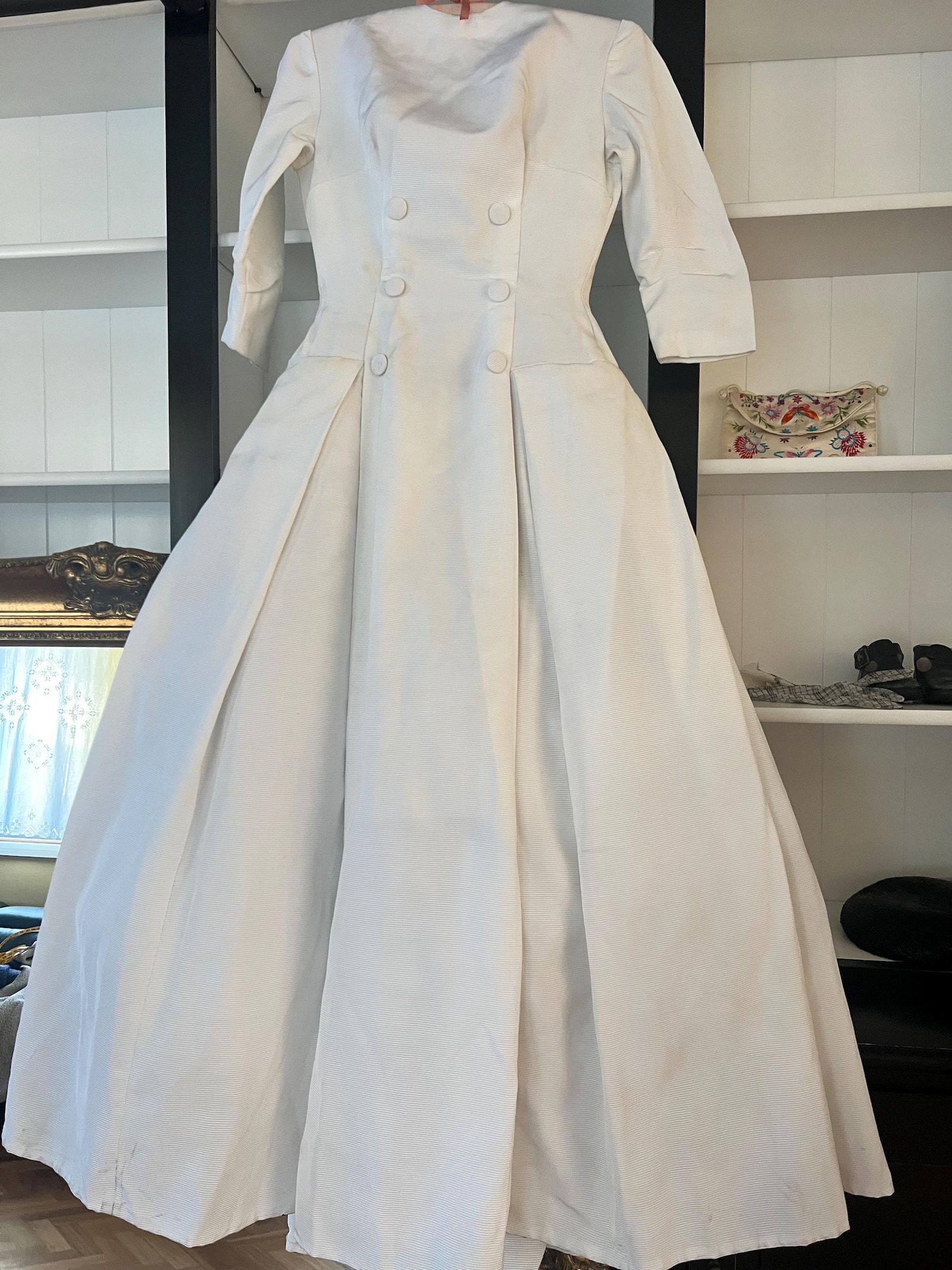 1950s Ottoman Silk Fit and Flare Bride Dress - Etsy