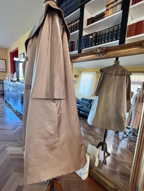 1950s duchess silk satin opera coat - Gem