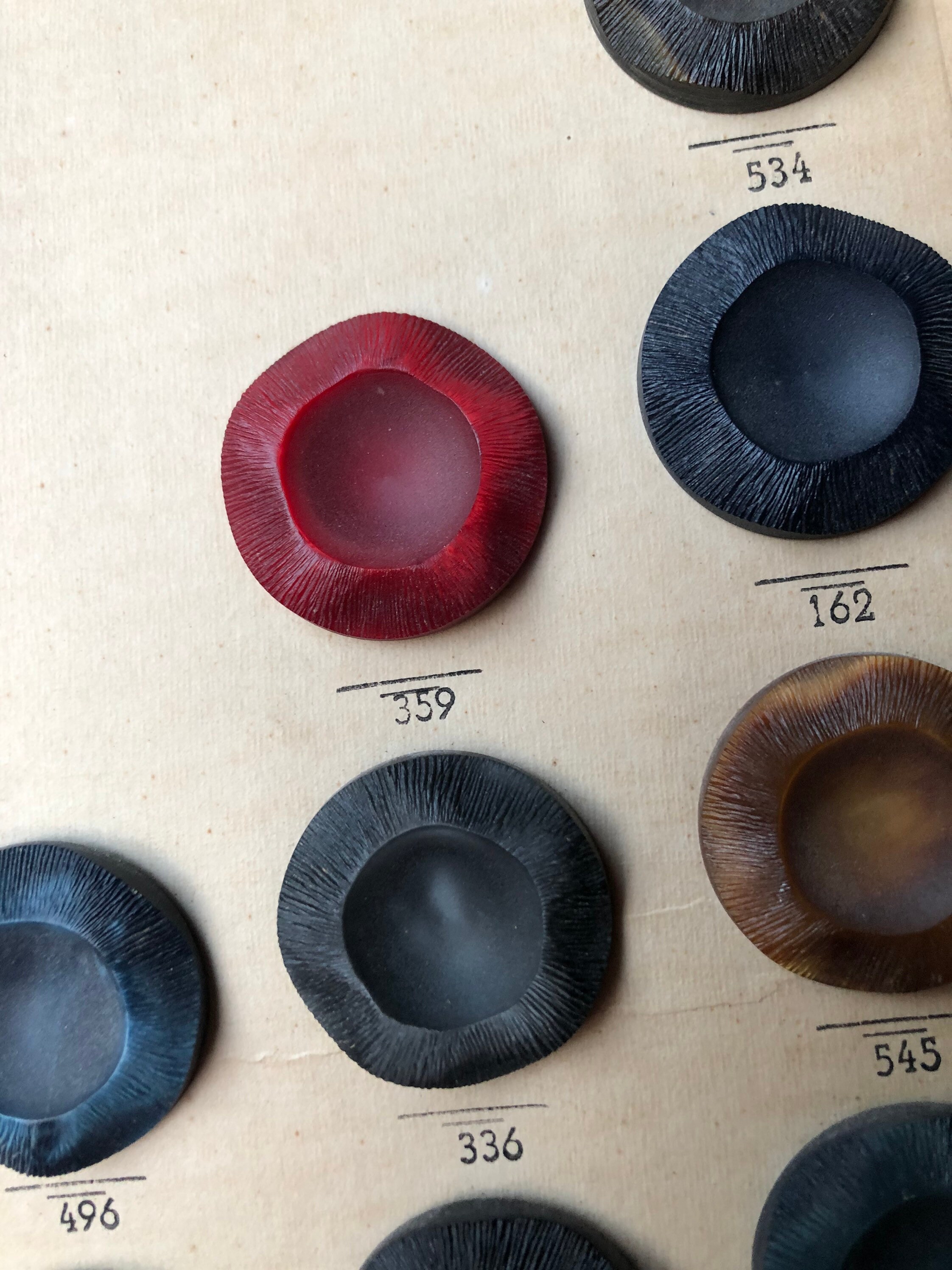 Original Rare Button Sample Card With 15 Large Buttons - Etsy