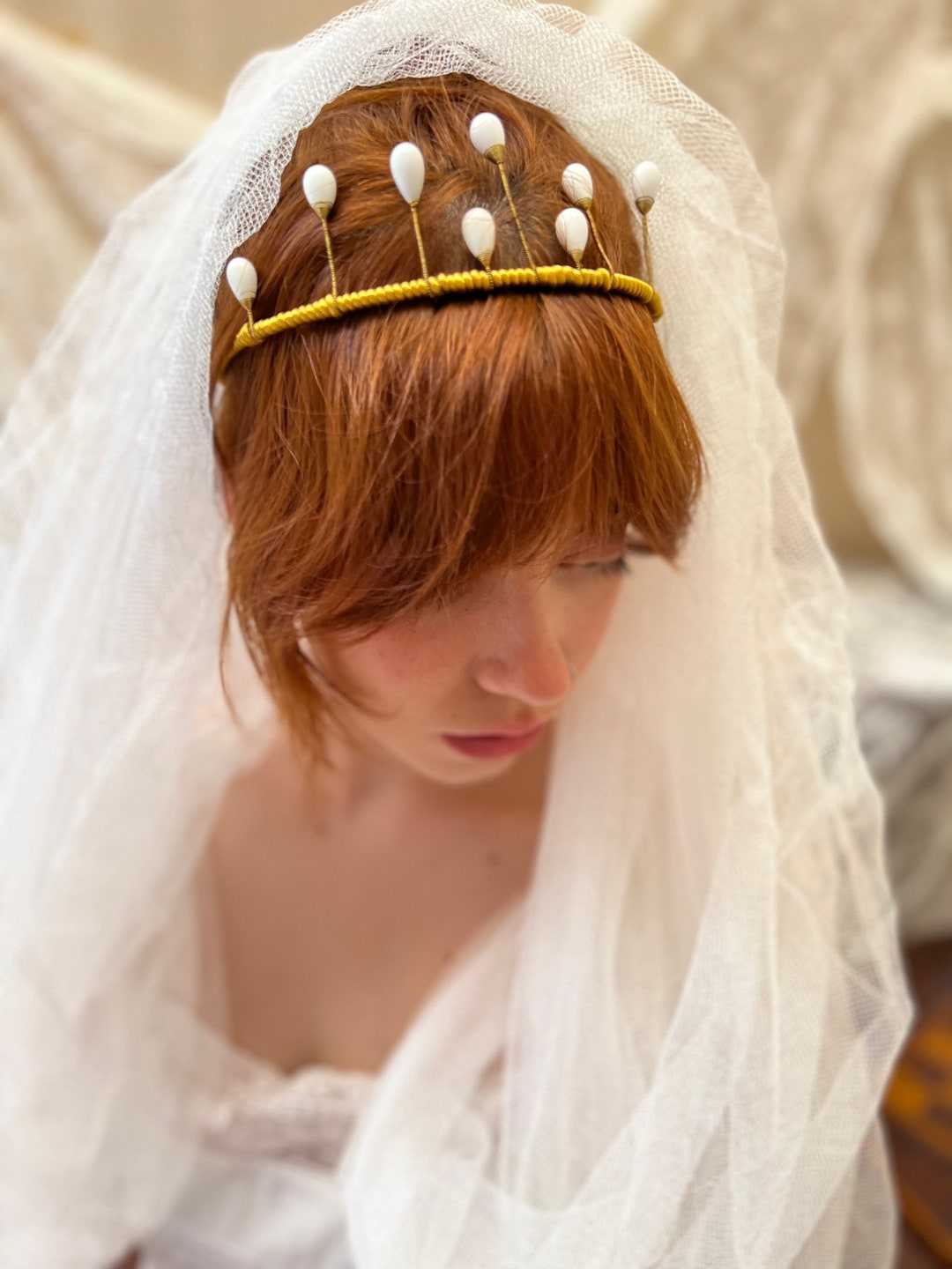 Vintage Japanese Glass Drop Tiara - Handmade - Etsy