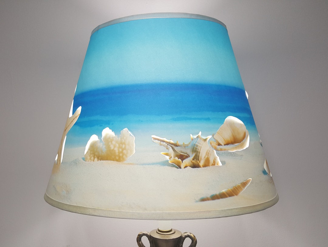 New 9x15x11 Shell Beach Lampshade 100% Recycled Material - Etsy