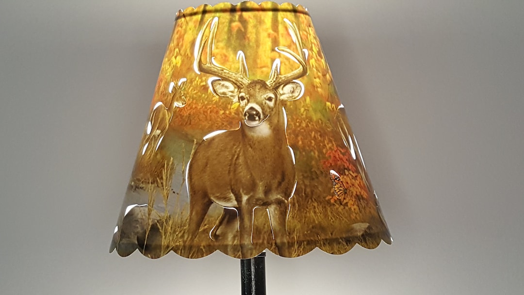 Deer Lampshade: Cut & Pierced Wildlife Design (4x8) - Etsy