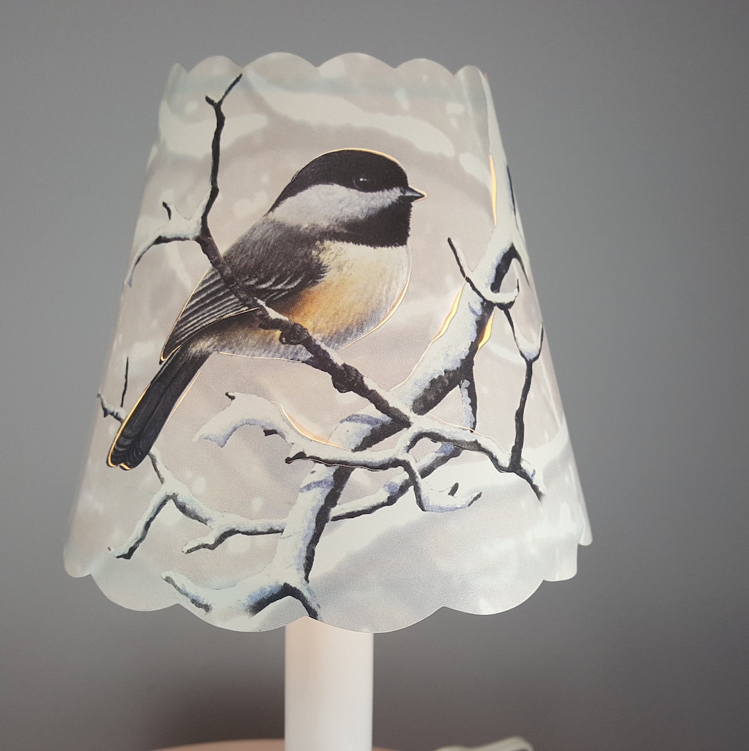 New 3x5x4.5 Cut Chickadee Lampshade 100% Recycled Material Candelabra ...