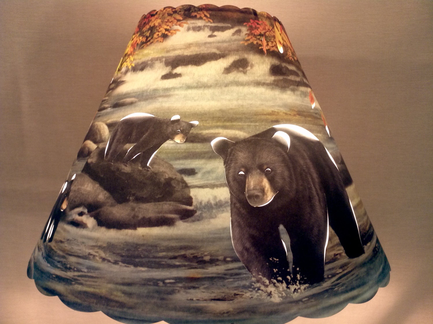 New 5x12x8.5 Cut Bear Lampshade 100% Recycled Material | Etsy